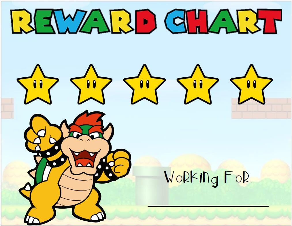 Mario Reward Chart - Etsy