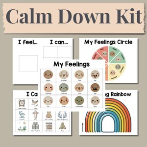 Calm Down Tool Kit Center Materials - Etsy