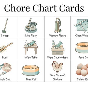 Chore Chart and Cards - Etsy