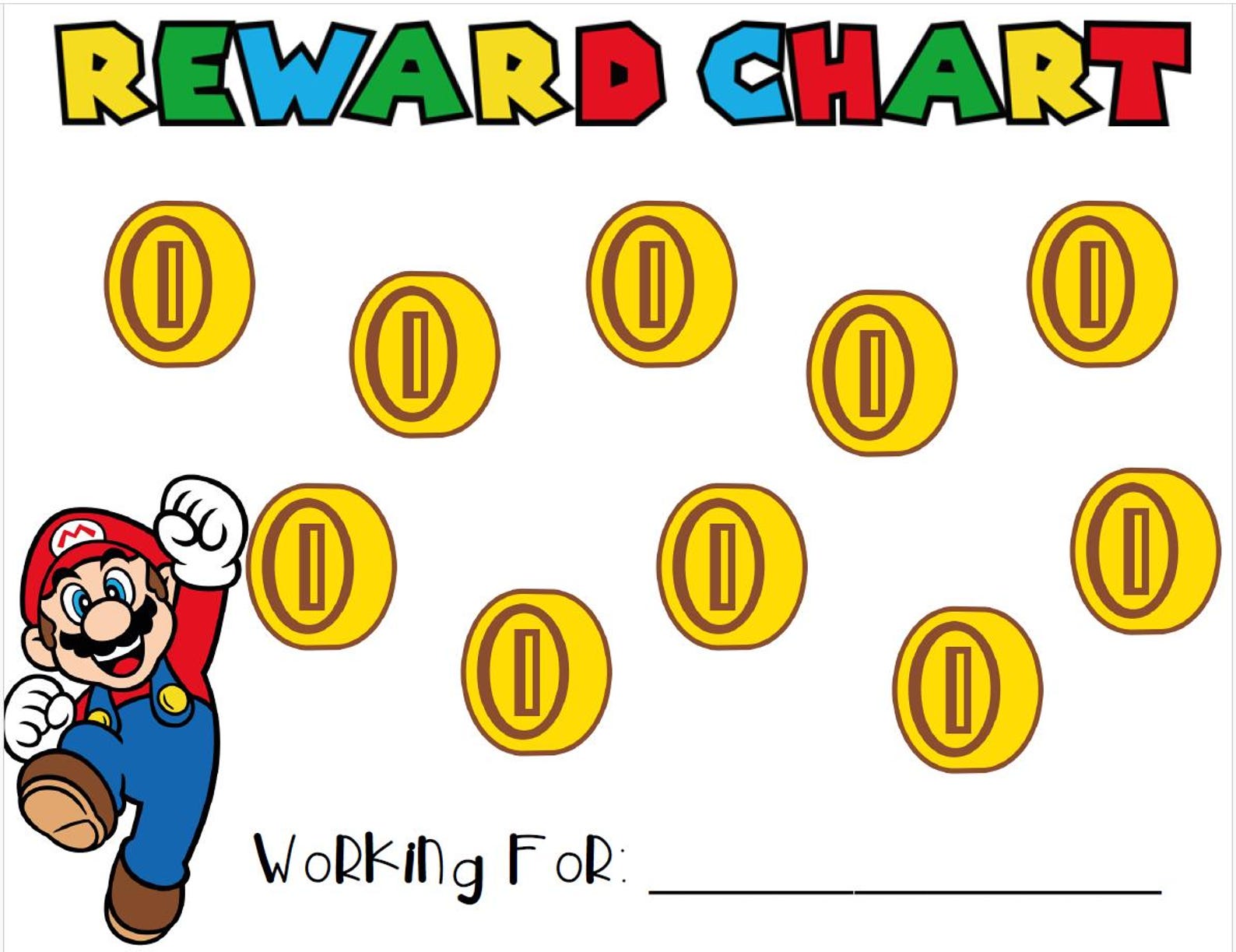 Mario Reward Chart - Etsy