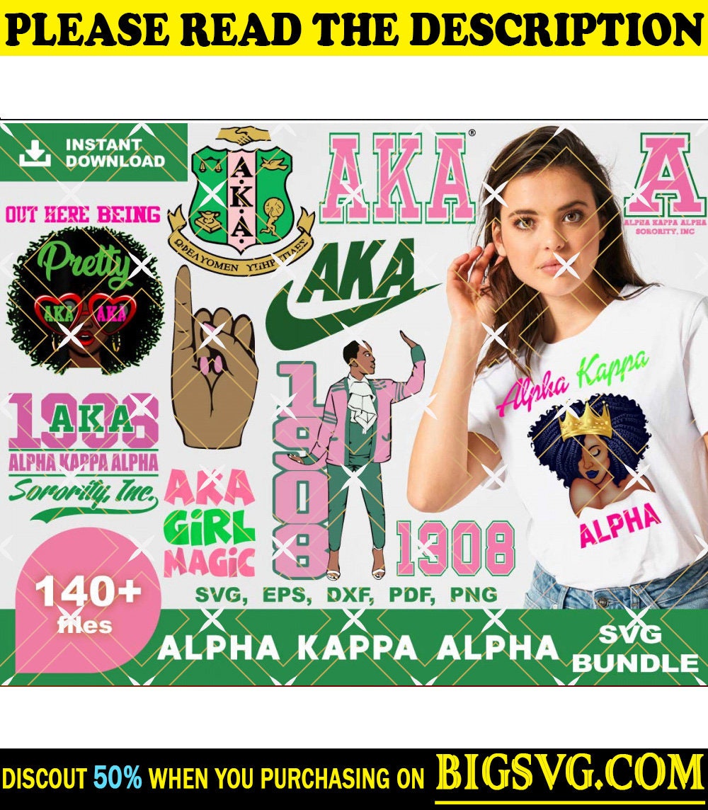 140 AKA SVG Bundle, Mega Bundle Aka Svg, Alpha Kappa Alpha,aka Png, Aka ...