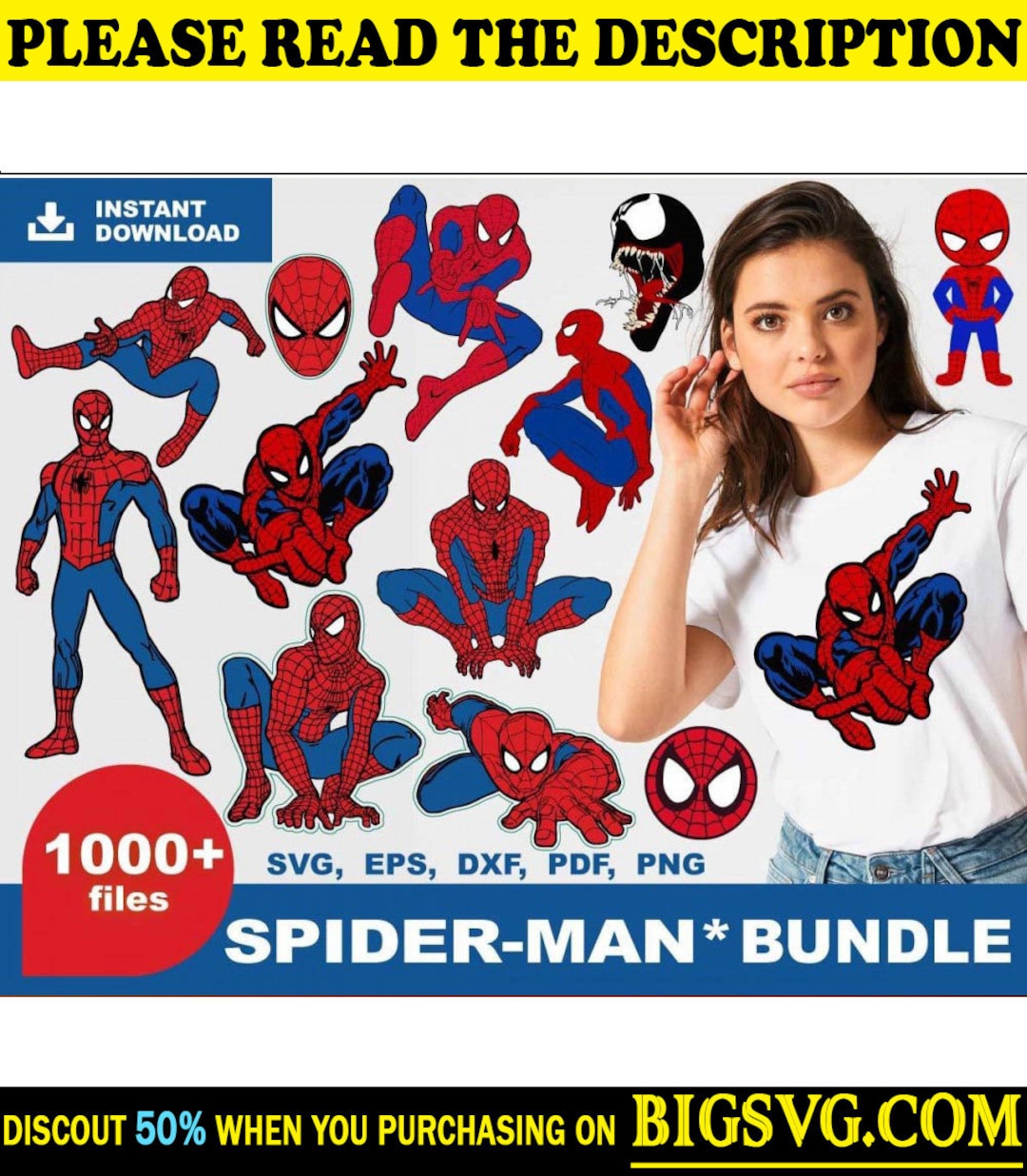 1000 SPIDERMAN SVG BUNDLE, Superhero Svg Spider Man Png Svg Files for ...