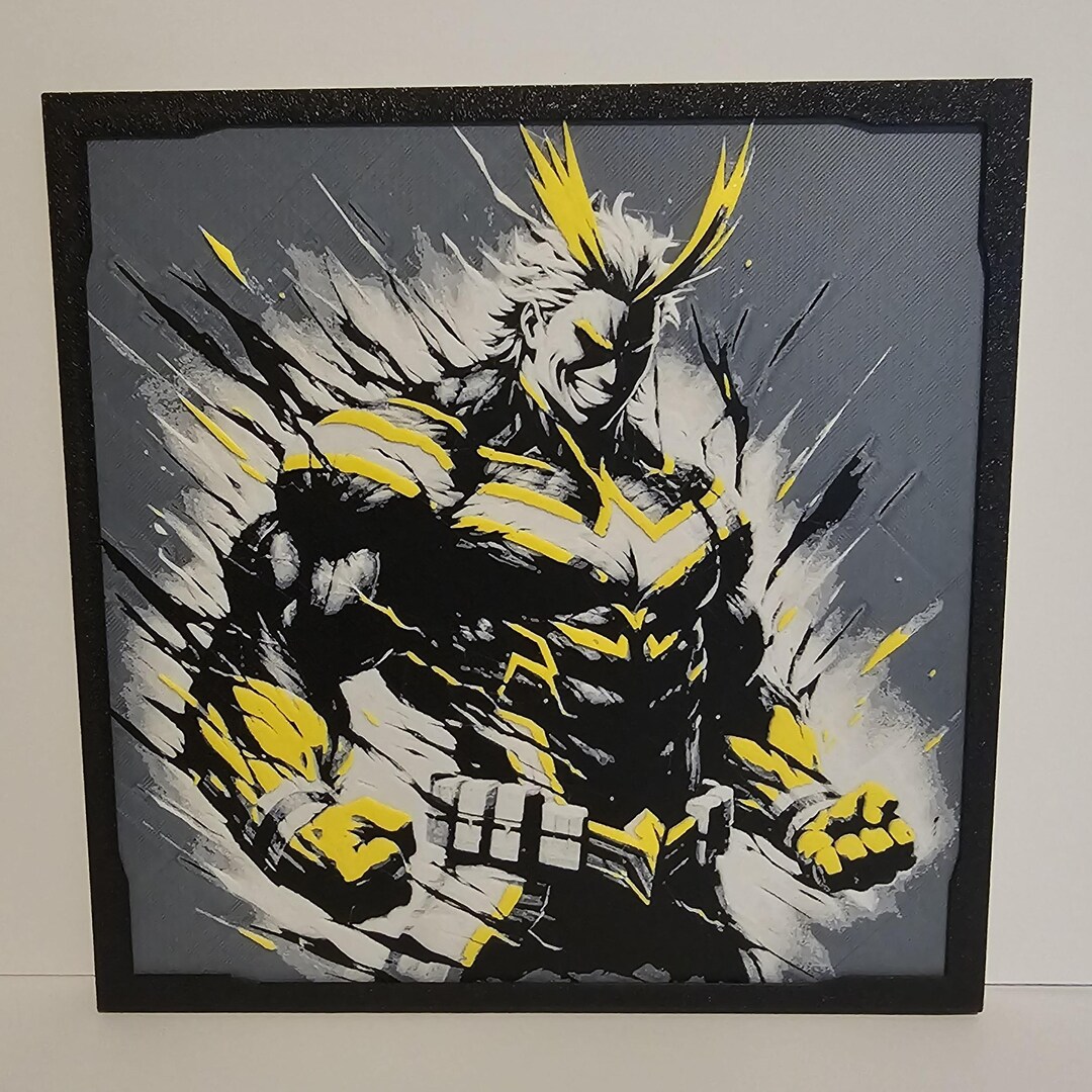 All Might My Hero Academia 3D Printed Textured Wall Decor - Etsy Canada