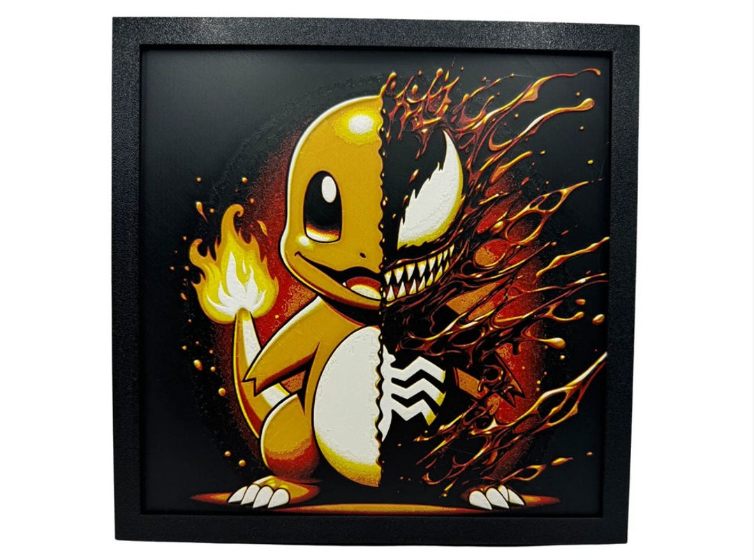 Charmander Venomized pokemon-3d Printed Picture Wall Decor - Etsy
