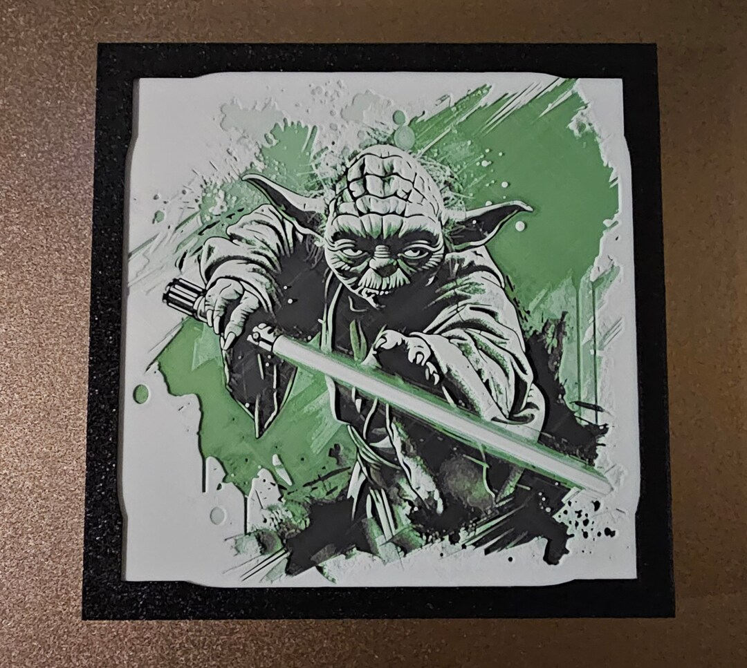 Master Yoda Star Wars 3D Printed Picture Hueforge - Etsy