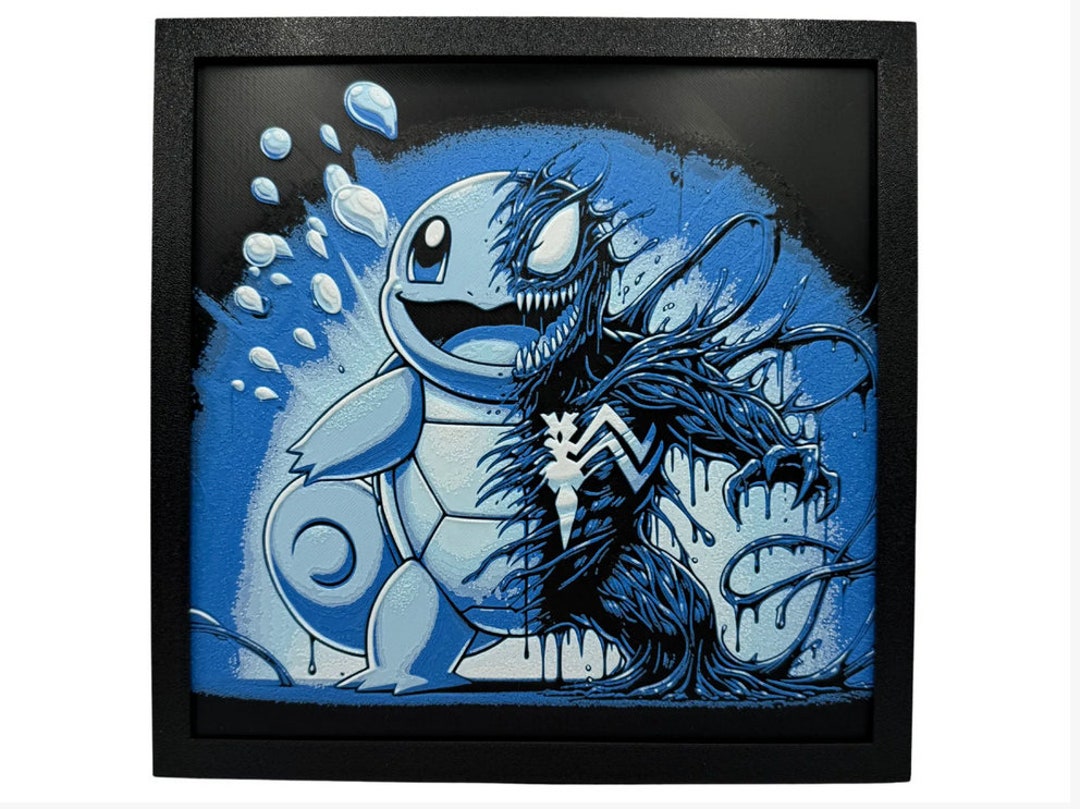 Squirtle Venomized pokemon-3d Printed Picture Hueforge - Etsy