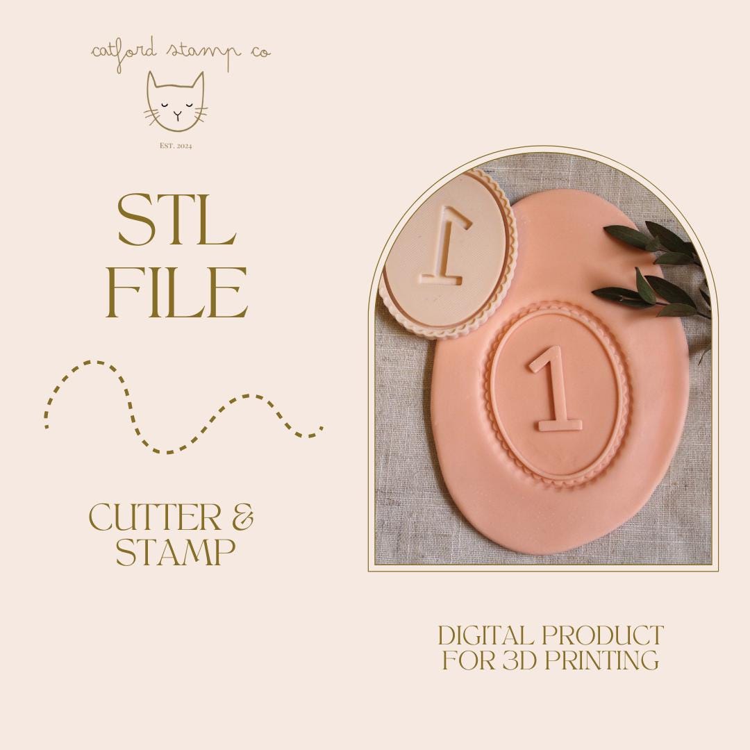 1 in Scalloped Frame DIGITAL STL FILE for Cutter & Stamp - Etsy