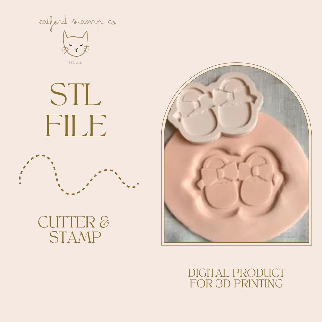 Baby Booties DIGITAL STL FILE for Cutter & Stamp - Etsy