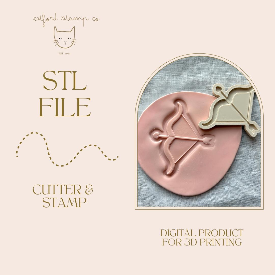 Cupids Bow DIGITAL STL FILE for Cutter & Stamp - Etsy Australia