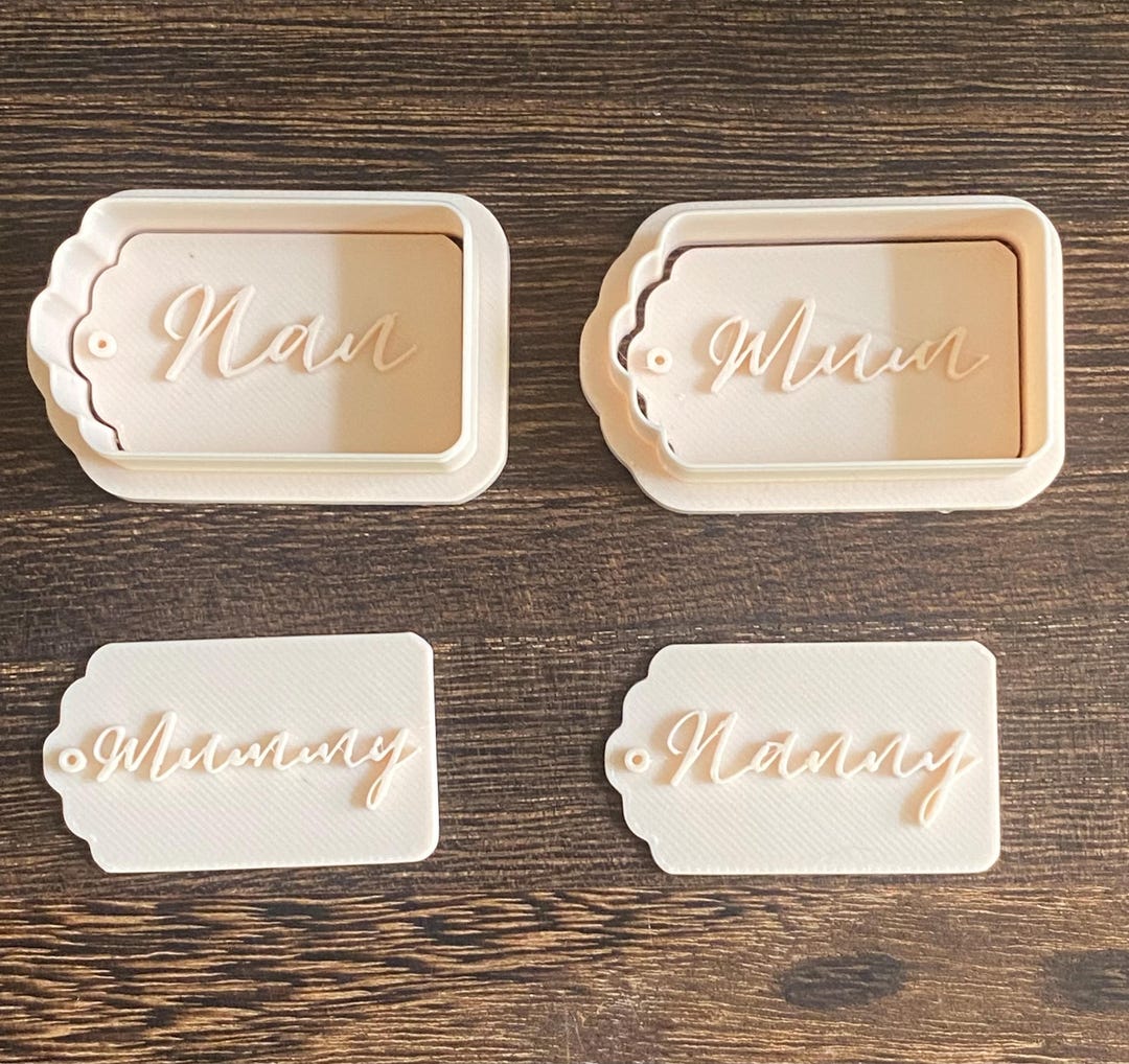 Mother’s Day Gift Tag Fondant Stamp With Matching Cutter - Etsy