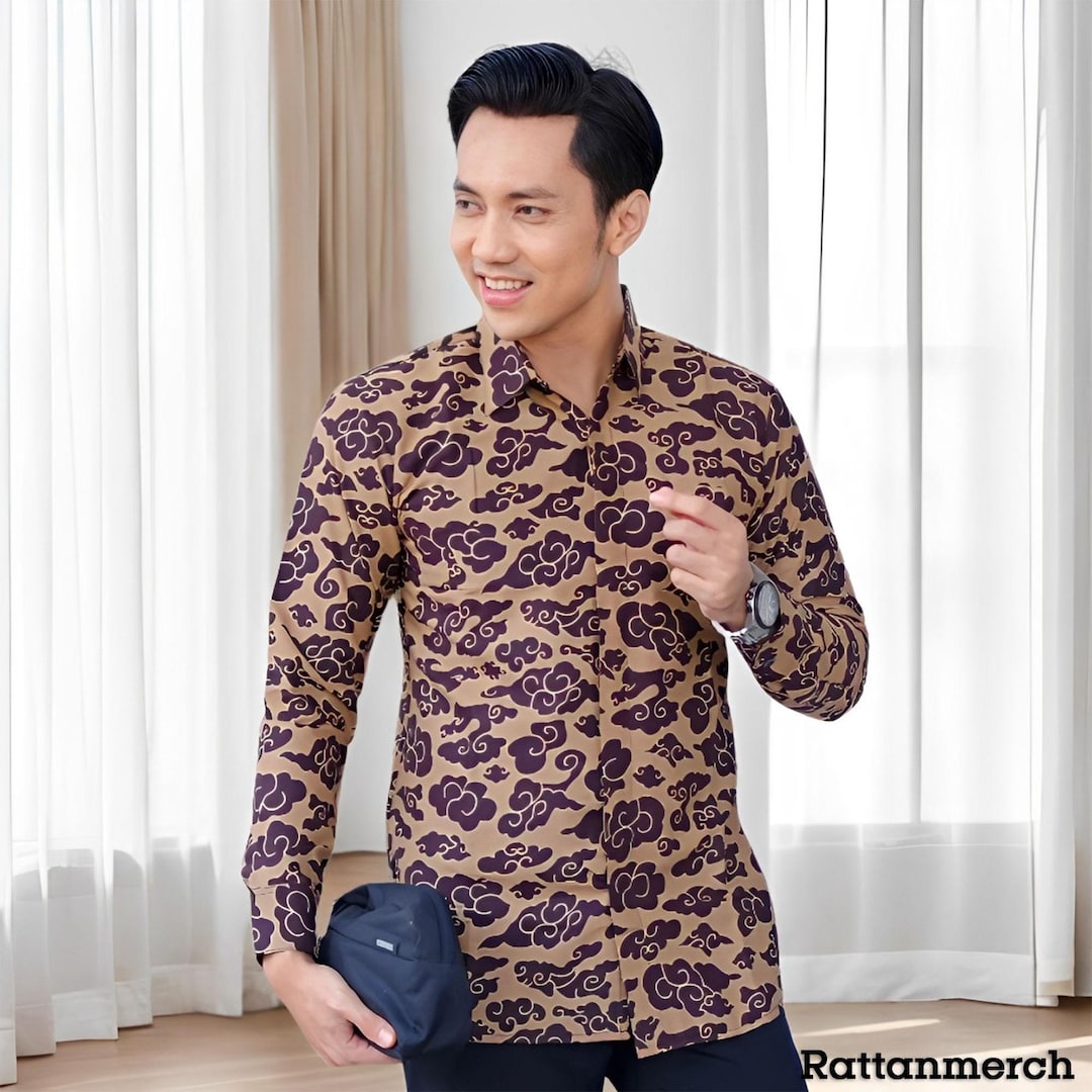 Batik Megamendung Milk Chocolate Elegant for Formal and Informal,men ...