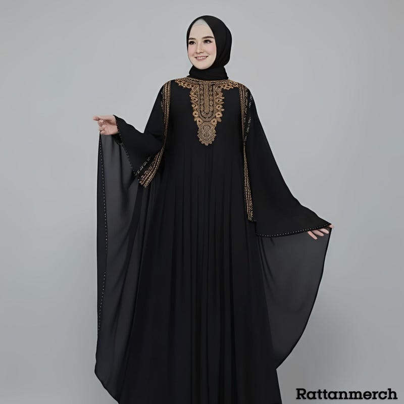 Turkish Embroidered Abaya - Etsy