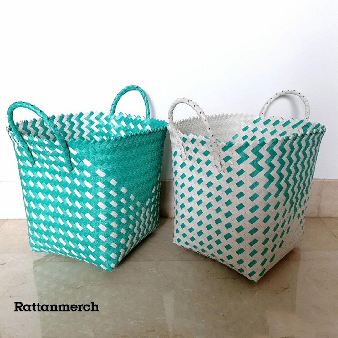 Purun Woven Green Plant Basket Multifunctional Basket Ethnic Decoration ...