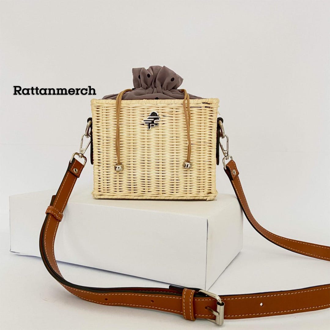 Lucia Rattan Sling Bag Trendy Women's Rotan Crossbody Bag,rattan Sling ...