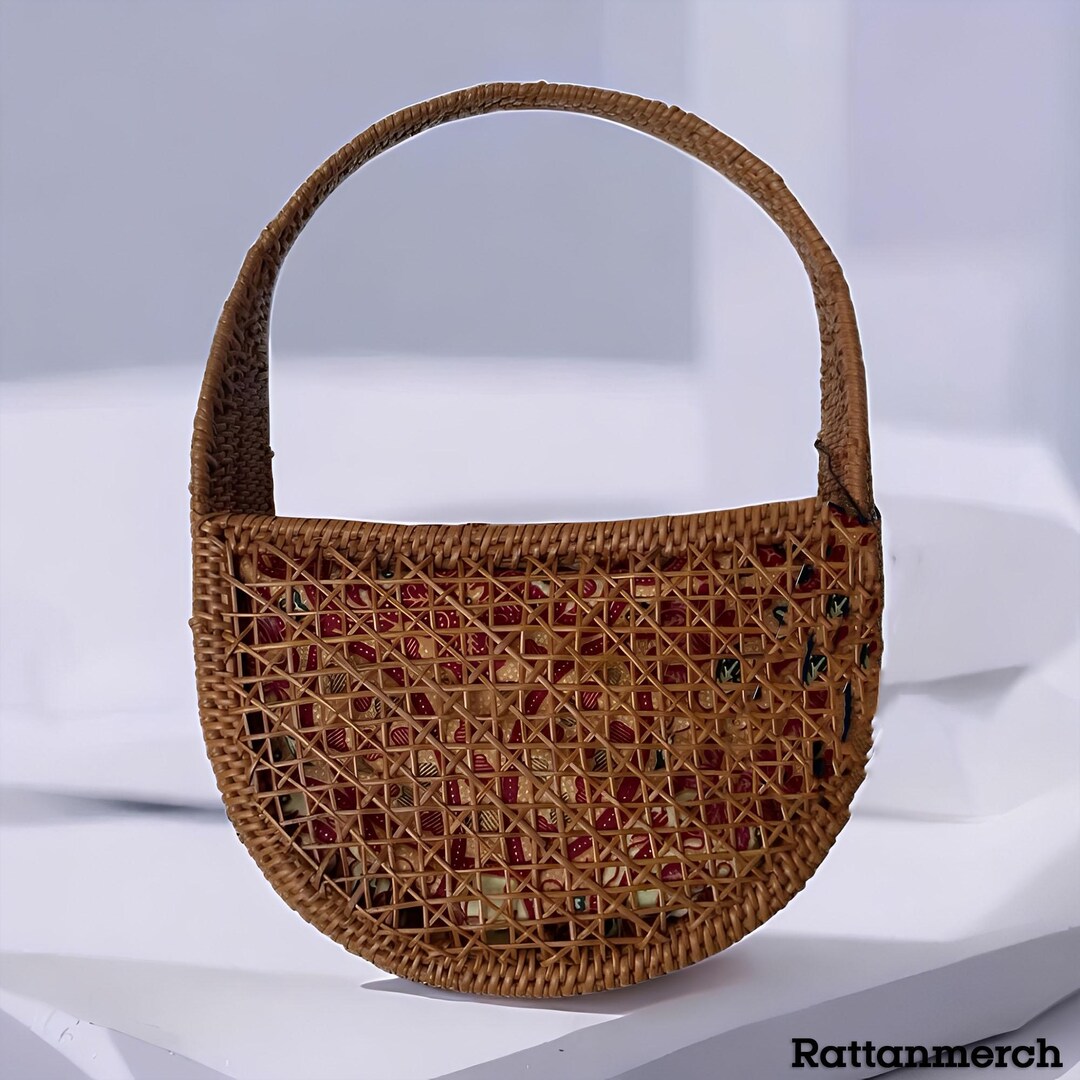 Balinese Rattan Ketak Handbag Handmade Balinese Rattan Weave Batik ...