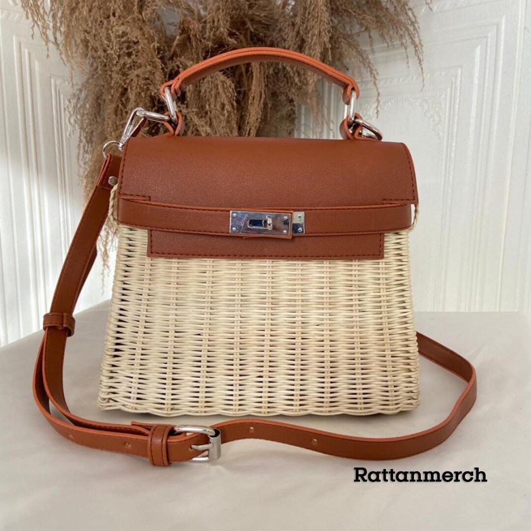 Angelie Rattan Shoulder Bag Stylish Women's Rotan Crossbody,rattan ...
