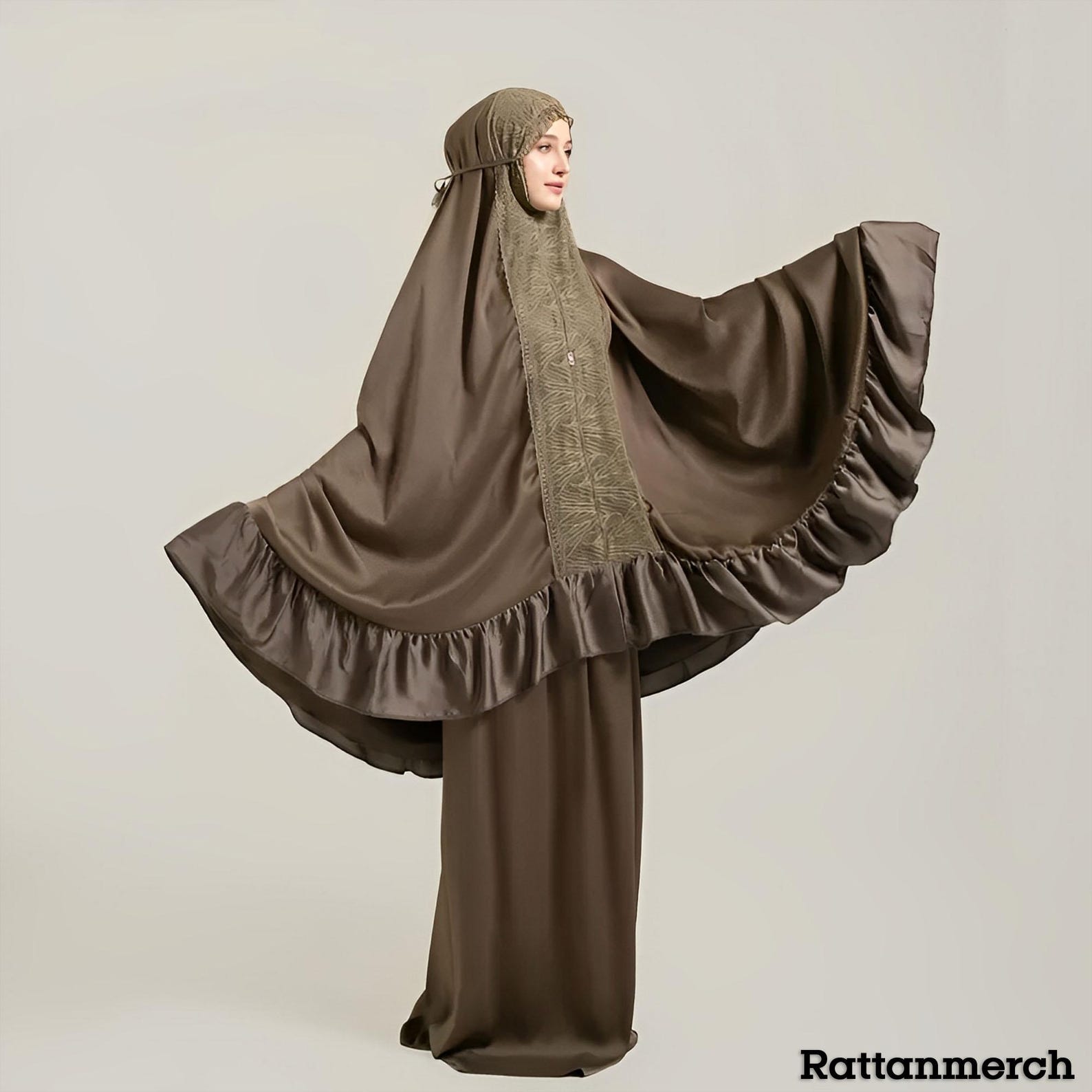 Mukena Sutra Golden Oak Set Comfortable and Elegant,mukena,muslim ...