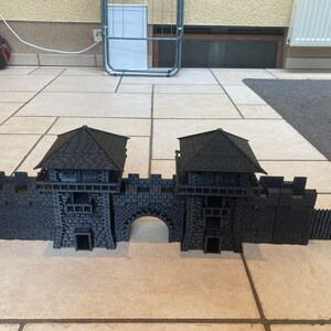 Medieval Tabletop Fortress Wall With Two Towers 28mm-32mm Scale Large ...