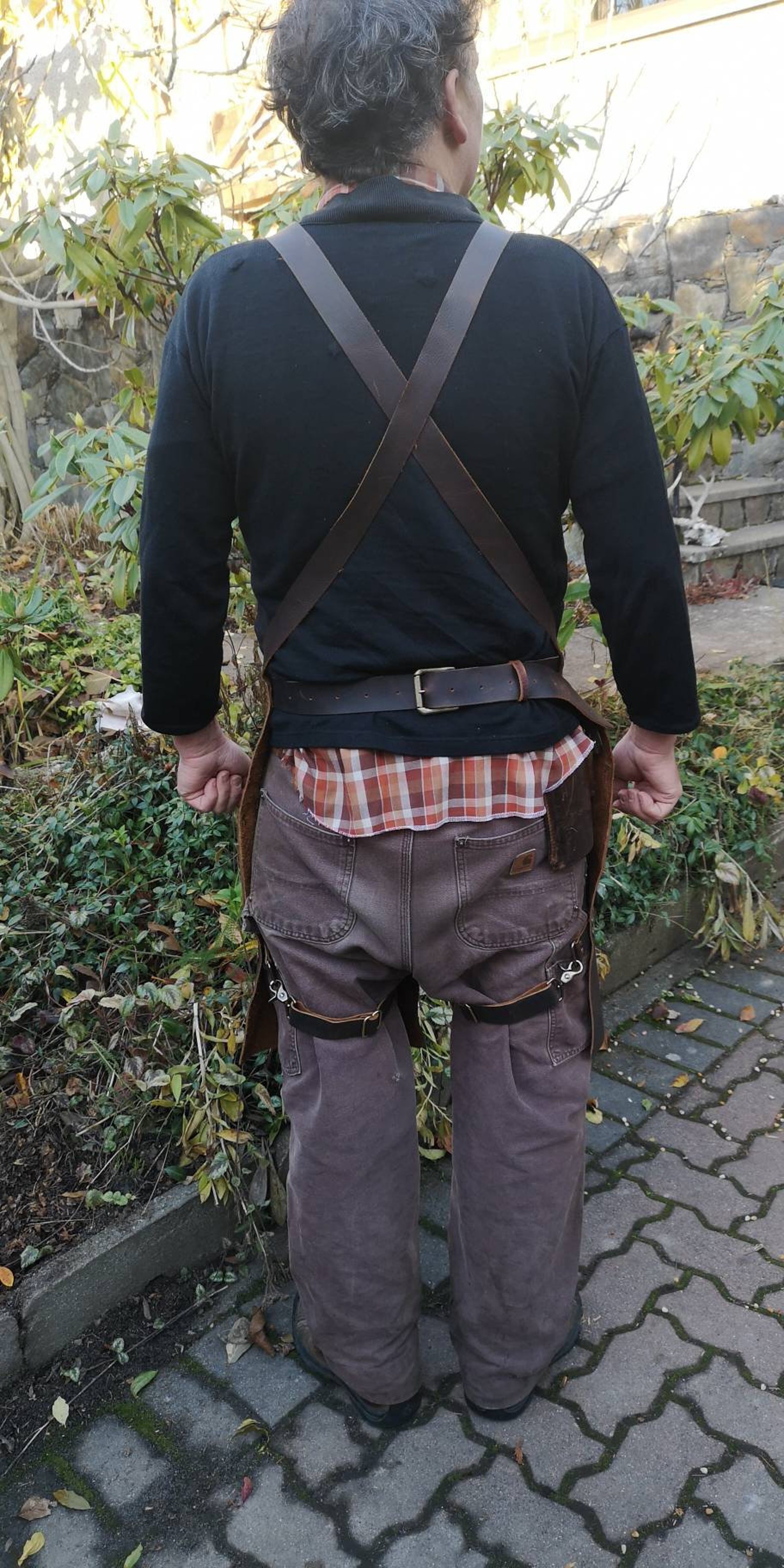 Split Leg Leather Apron With Removable Leg Straps - Etsy