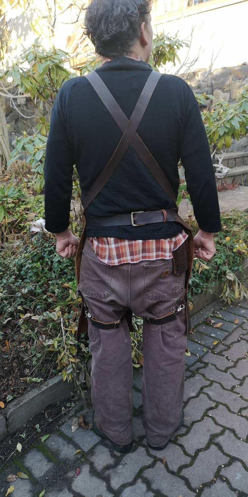 Split Leg Leather Apron With Removable Leg Straps - Etsy