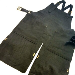 Split Leg Leather Apron With Removable Leg Straps - Etsy