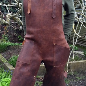 Split Leg Leather Apron With Removable Leg Straps - Etsy