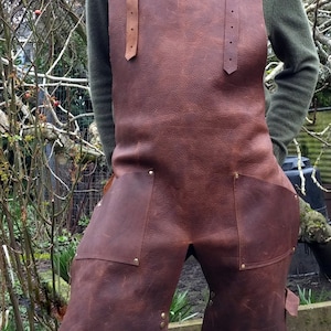 Split Leg Leather Apron With Removable Leg Straps - Etsy
