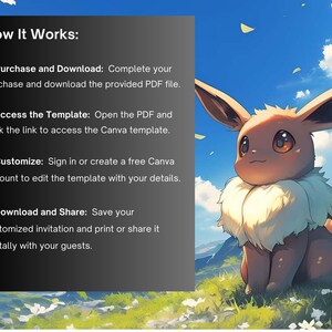 Pokemon Birthday Invitation Editable Digital Download Canva Pokemon ...