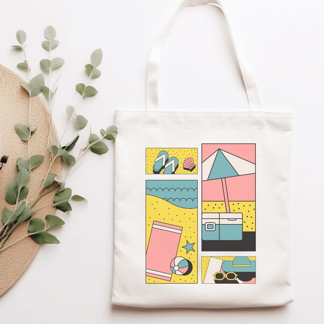 Beach, Respect the Ocean, Beach Day, Canvas Tote Bag, Save the Ocean ...