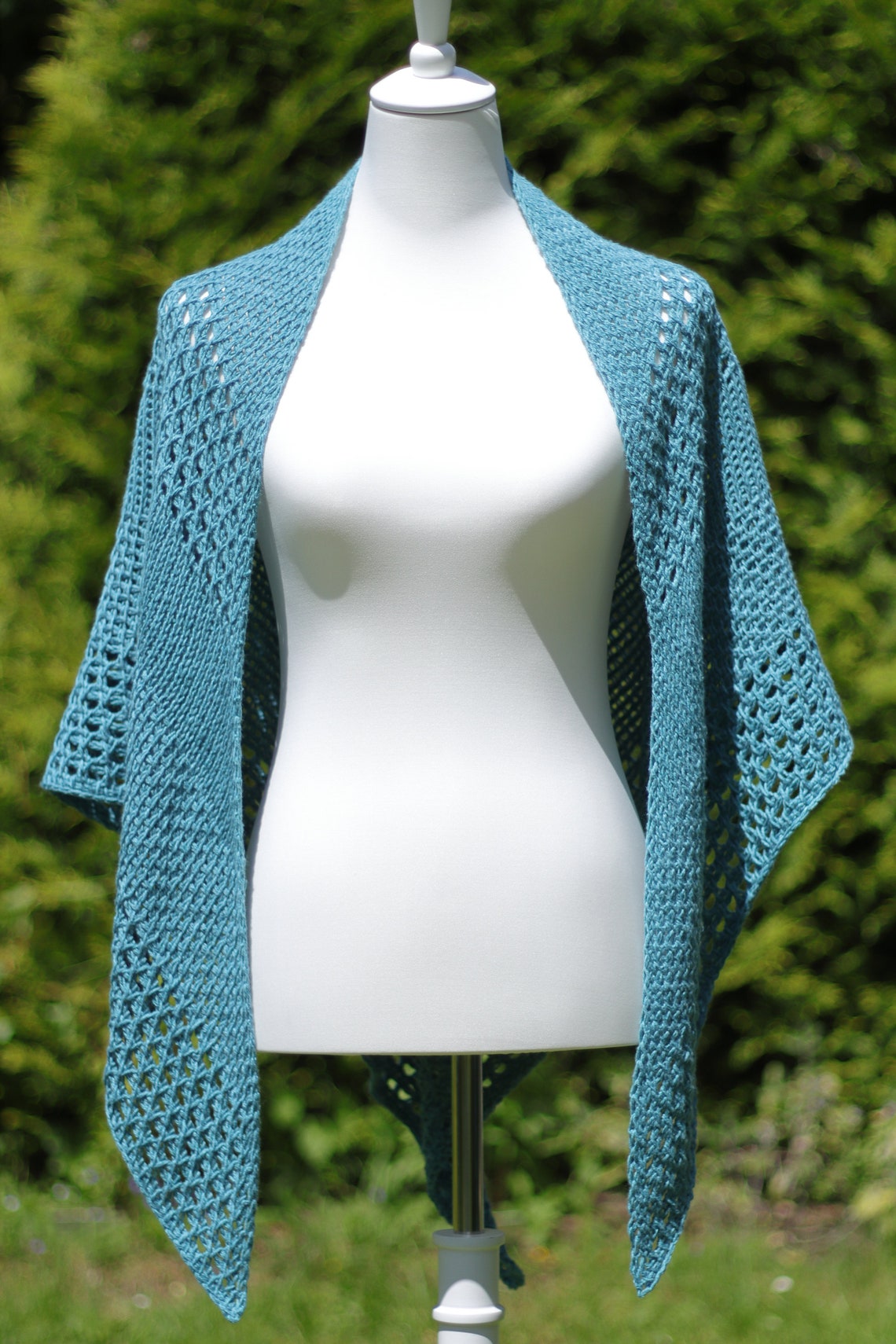 Handmade Shawl, Triangular Shawl, Natural Fiber Shawl, Cotton and Wool ...