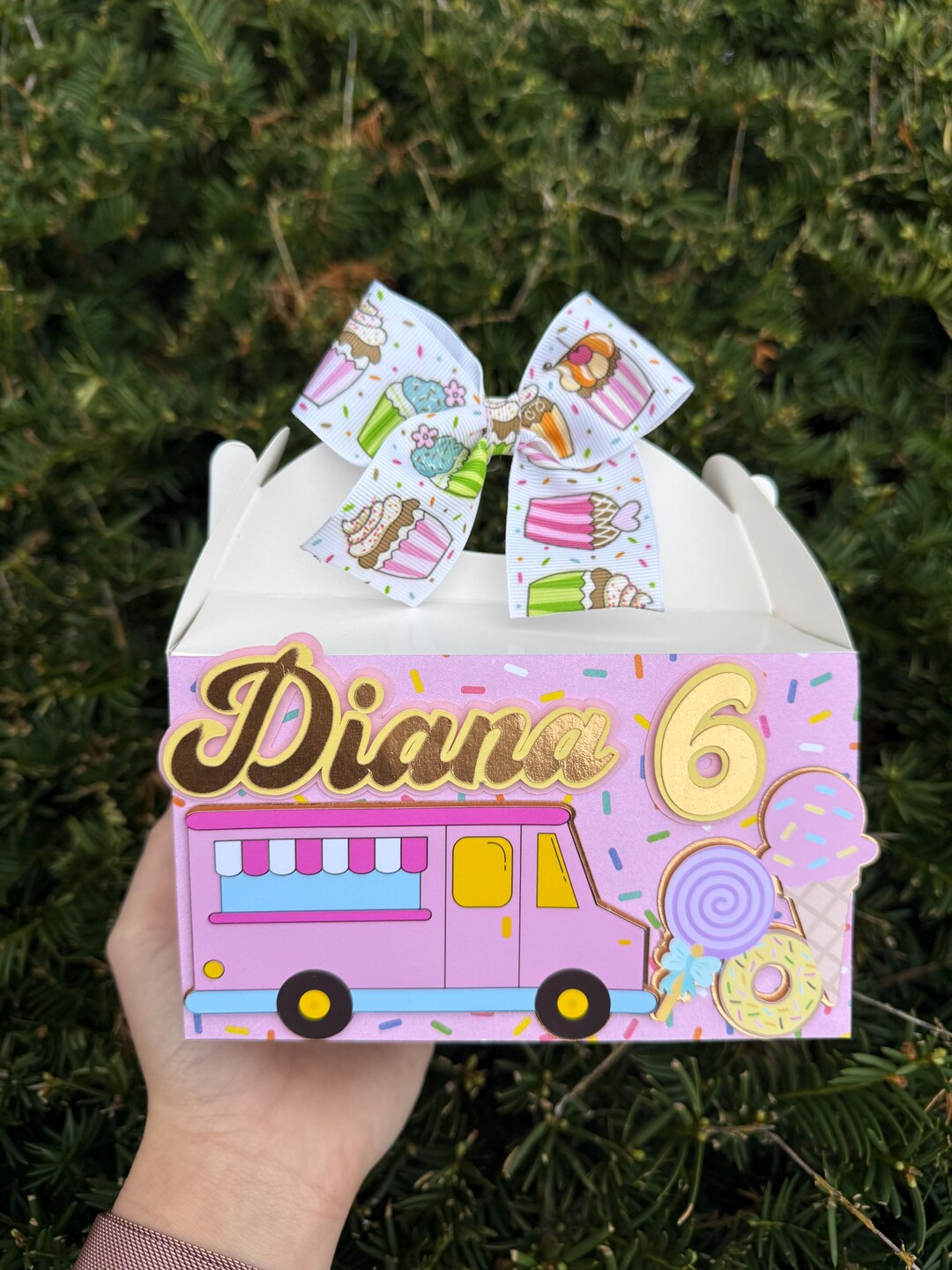 Candy Land Favor Box, Donuts Gable Box, Ice Cream Parlor Gable Box ...