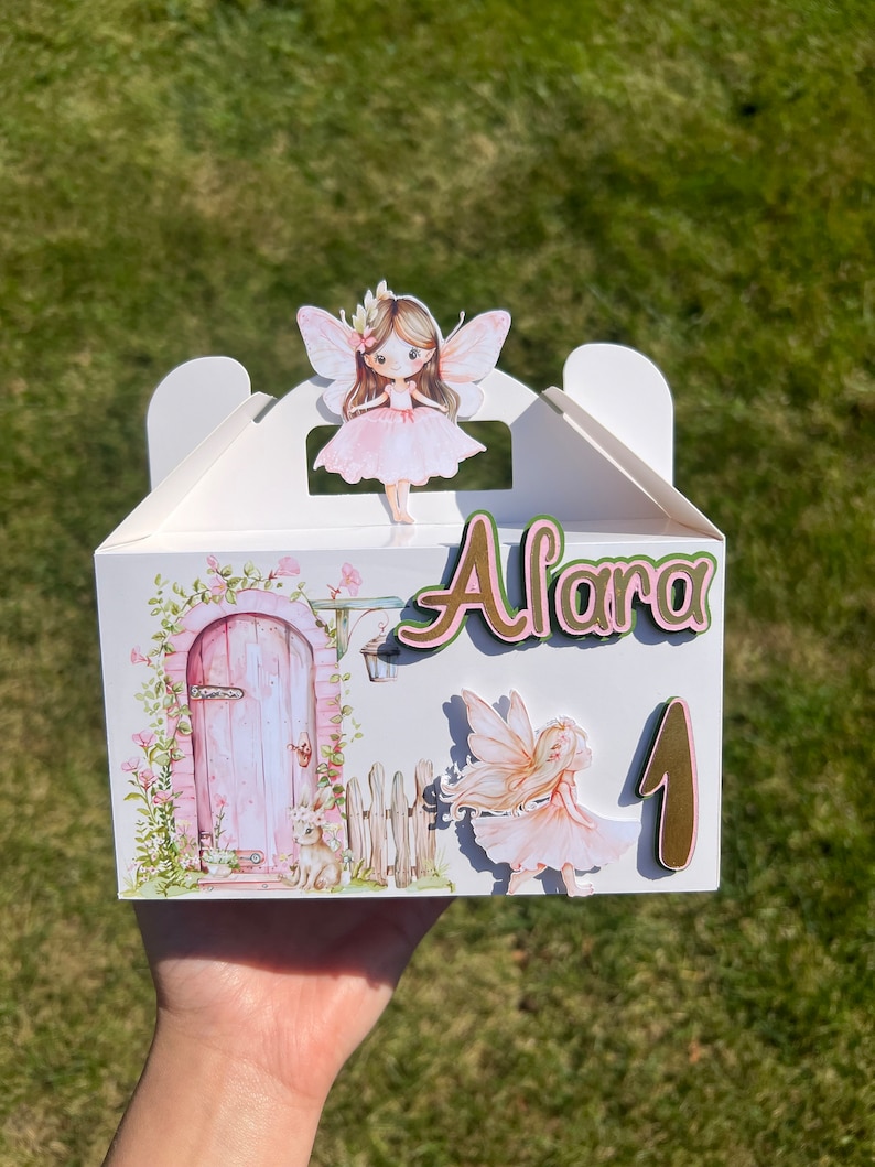 Fairy Gable Box, Fairy Birthday Party Favors, Personalized Fairy Party ...