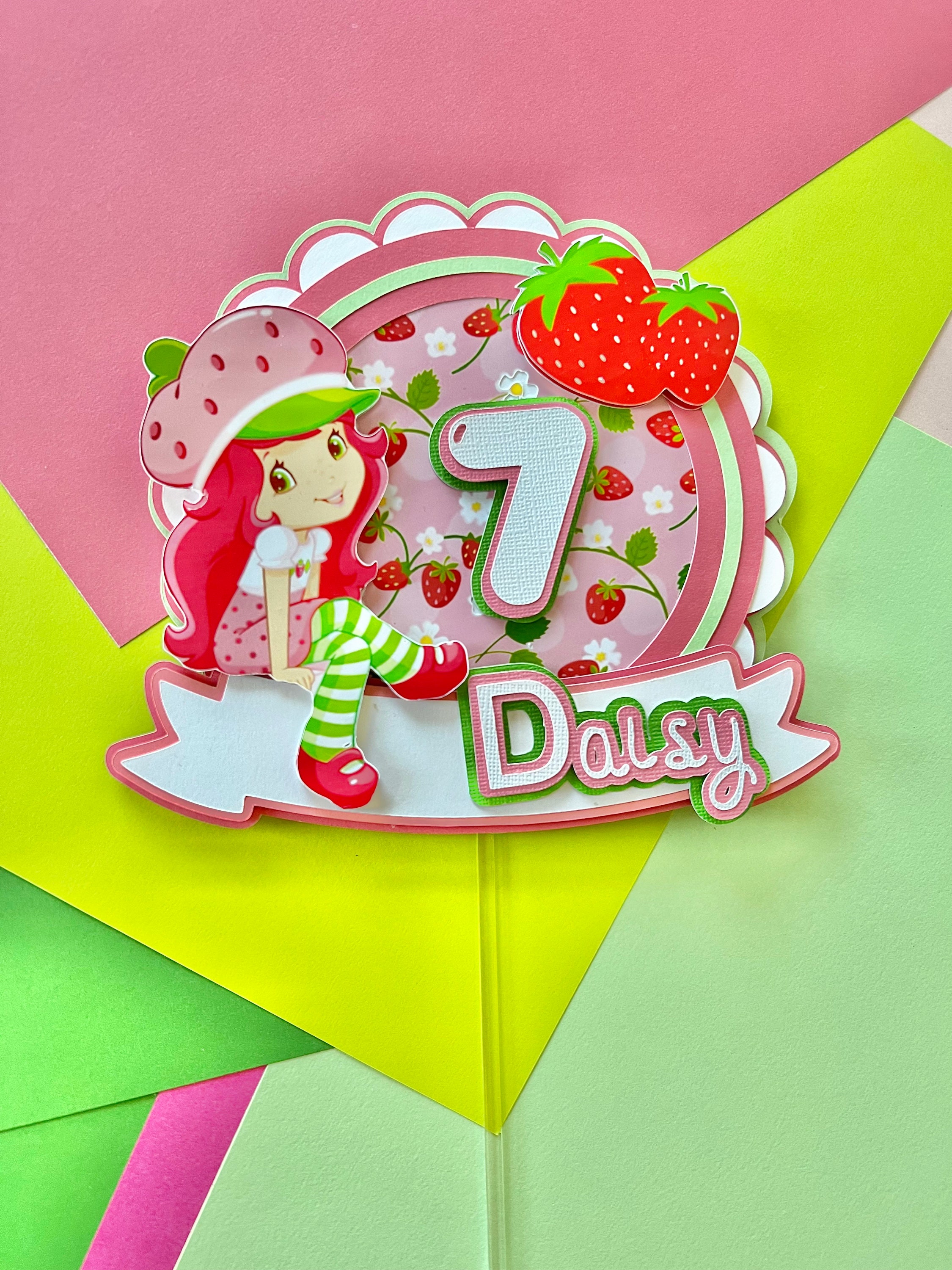 Strawberry Shortcake Cake Topper, Strawberry Shortcake Birthday Party ...