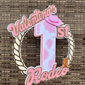 My First Rodeo Cake Topper, My 1st Rodeo Cake Topper, Cowgirl Cake ...