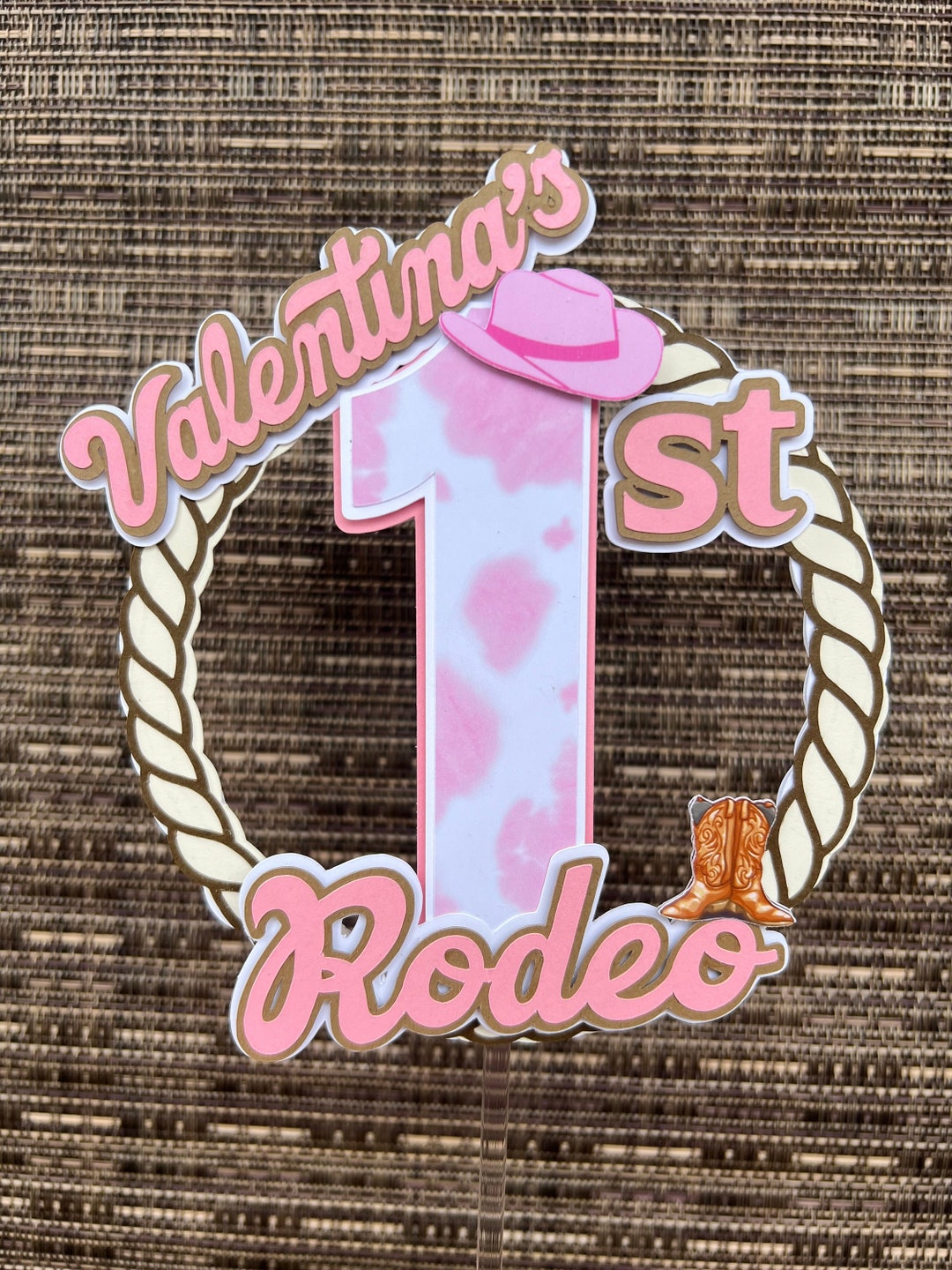 My First Rodeo Cake Topper, My 1st Rodeo Cake Topper, Cowgirl Cake ...