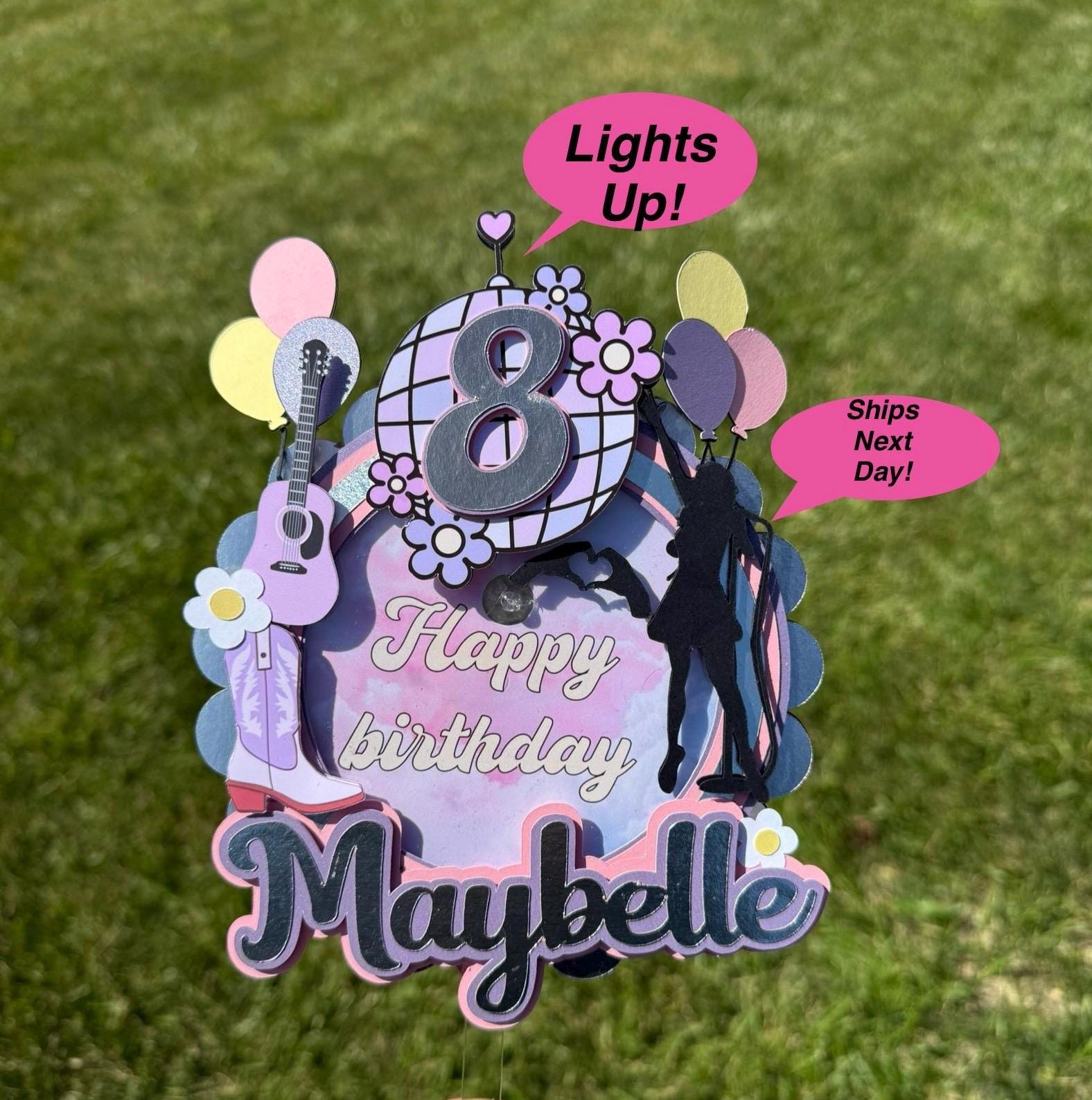 Singercake Topper, Light up Cake Topper, Singer Cake Topper, Popstar ...