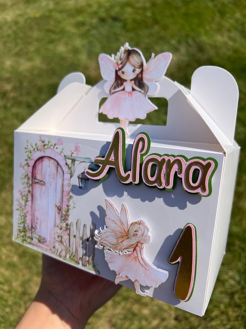 Fairy Gable Box, Fairy Birthday Party Favors, Personalized Fairy Party ...