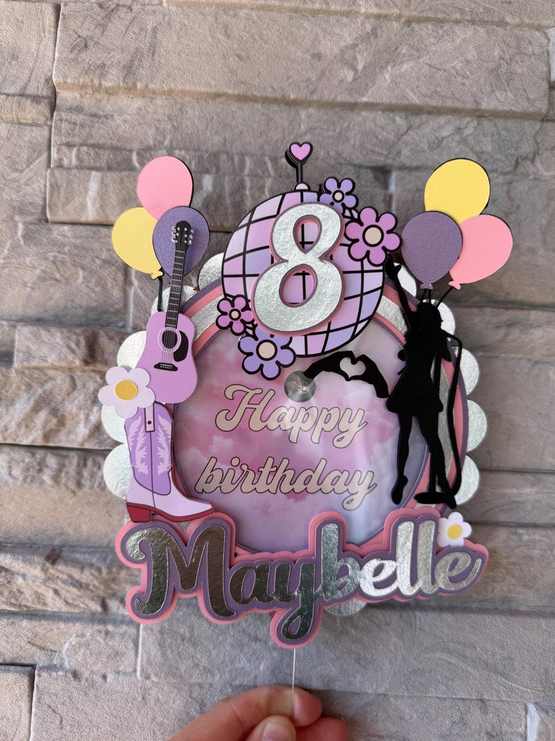 Singercake Topper, Light up Cake Topper, Singer Cake Topper, Popstar ...