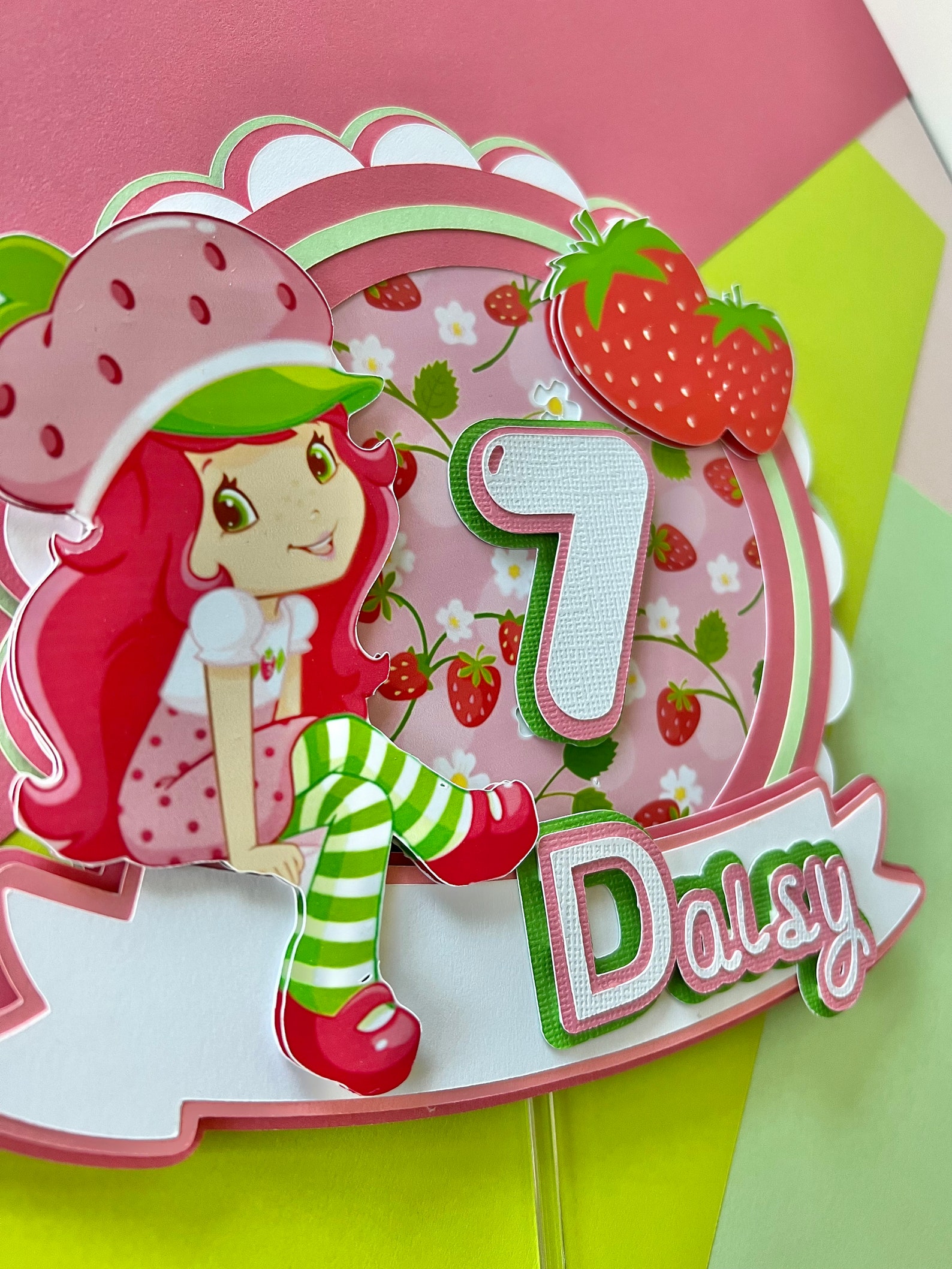 Strawberry Shortcake Cake Topper, Strawberry Shortcake Birthday Party ...