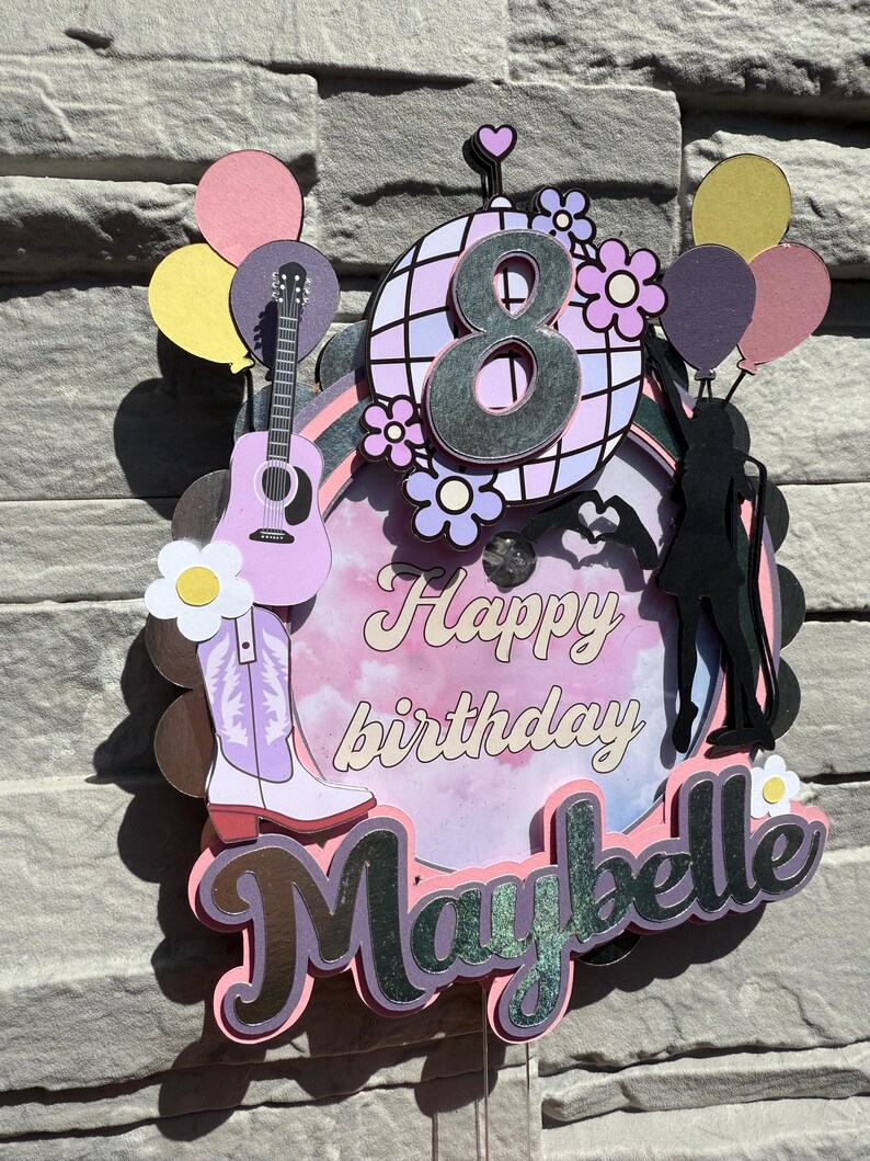 Singercake Topper, Light up Cake Topper, Singer Cake Topper, Popstar ...