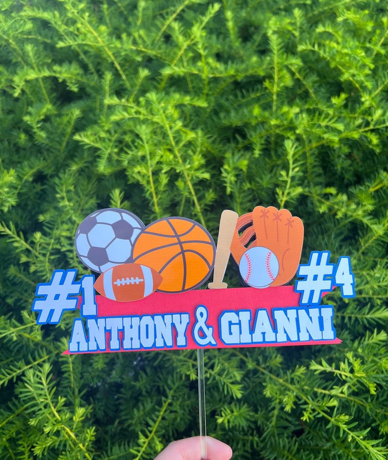 Sports Cake Topper, Sports Theme Cake Topper, Sports Birthday, Sports ...