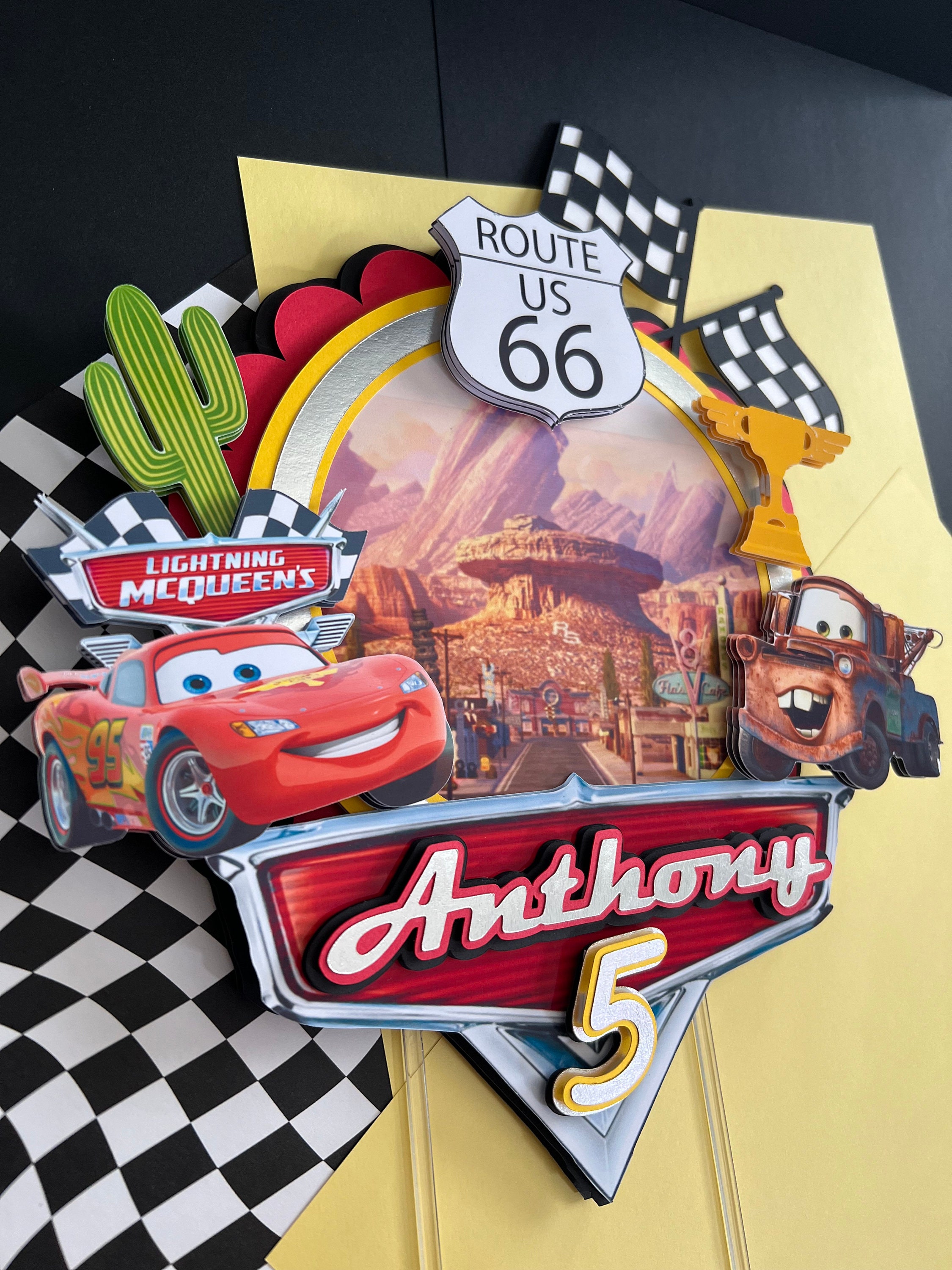Cars Cake Topper, Cars 3D Cake Topper , Boys Theme Party, Mator Cake ...
