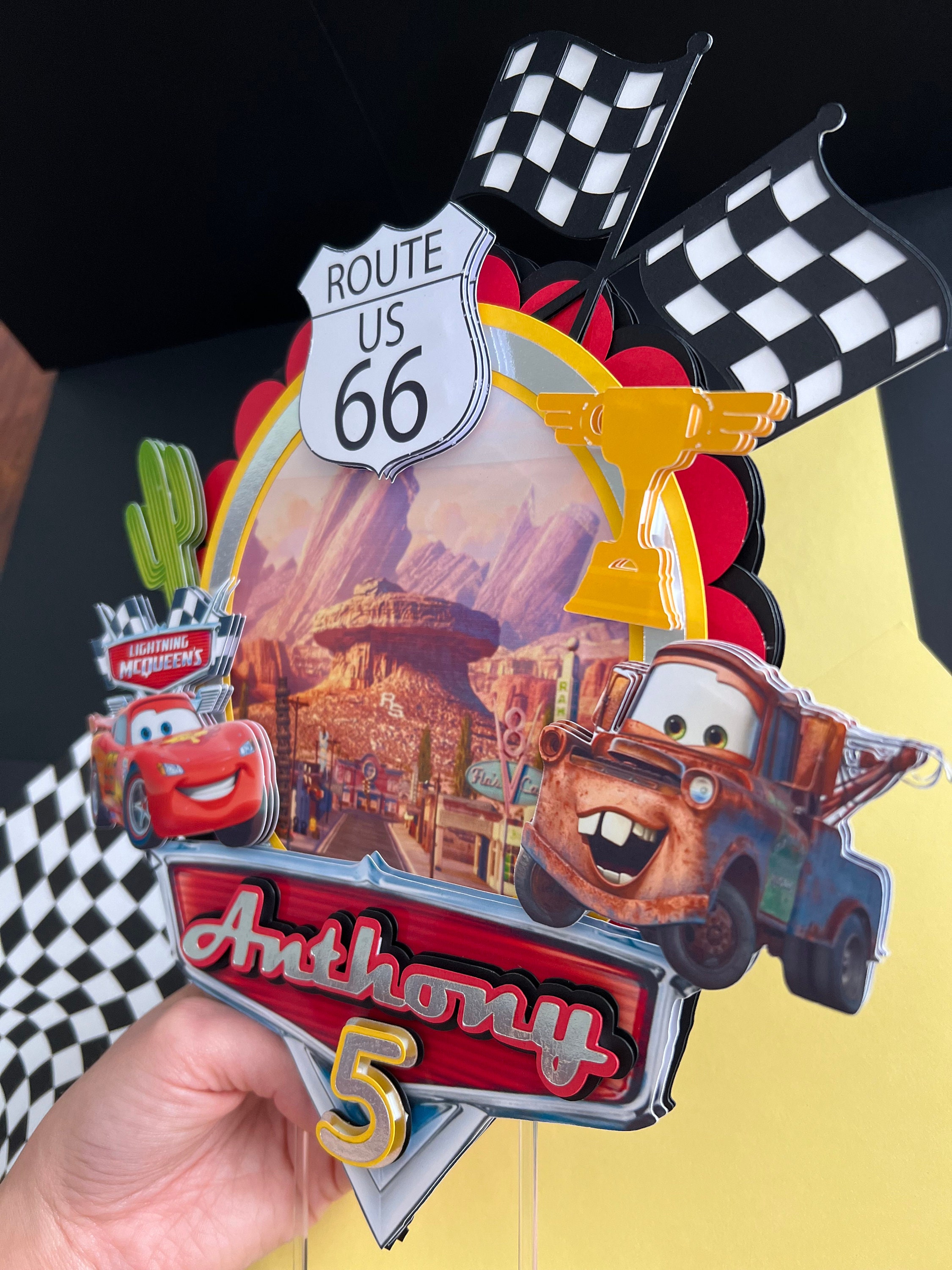 Cars Cake Topper, Cars 3D Cake Topper , Boys Theme Party, Mator Cake ...