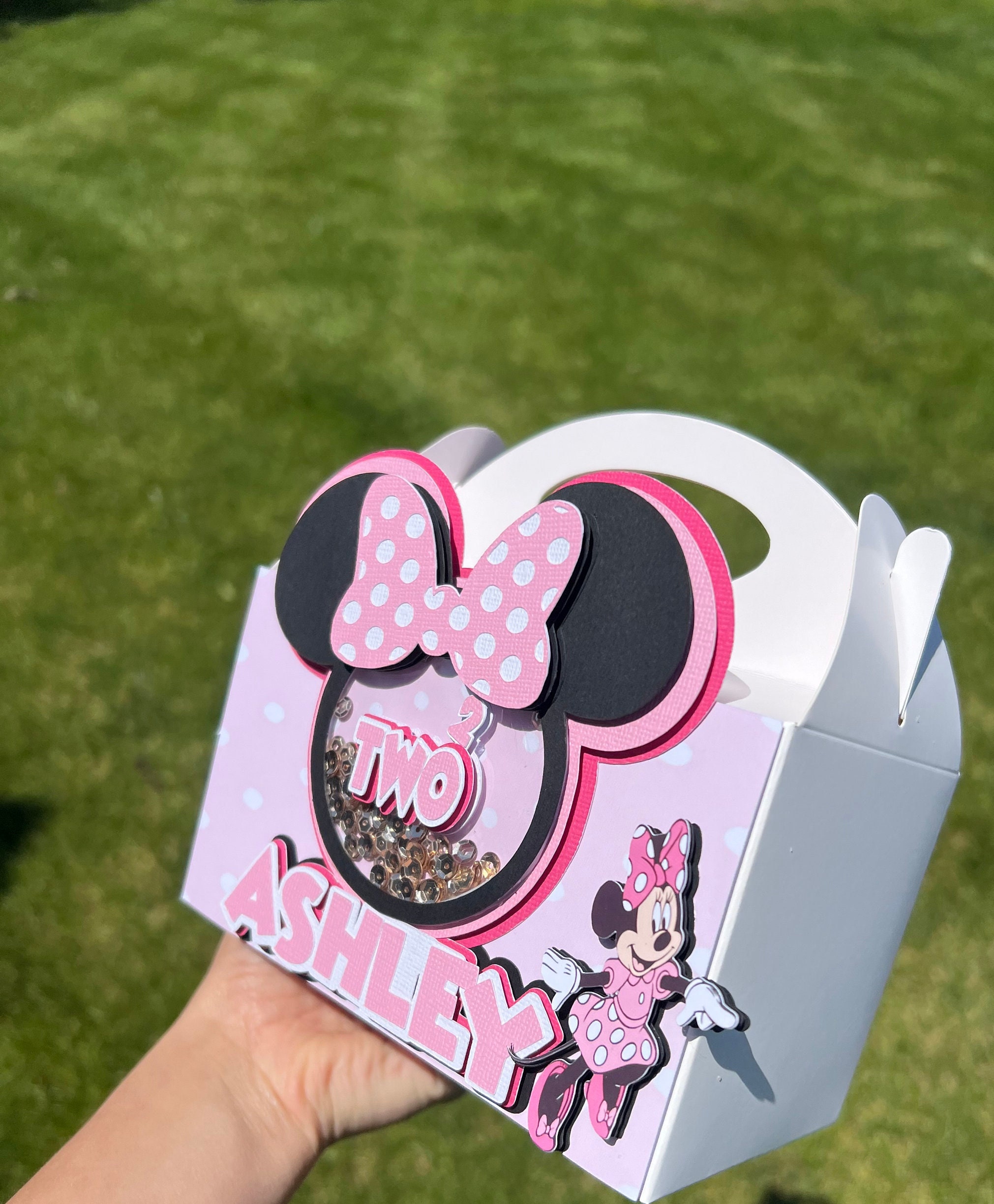 Minnie Mouse Gable Box, Minnie Mouse Favor Box, Minnie Mouse Treat Box ...