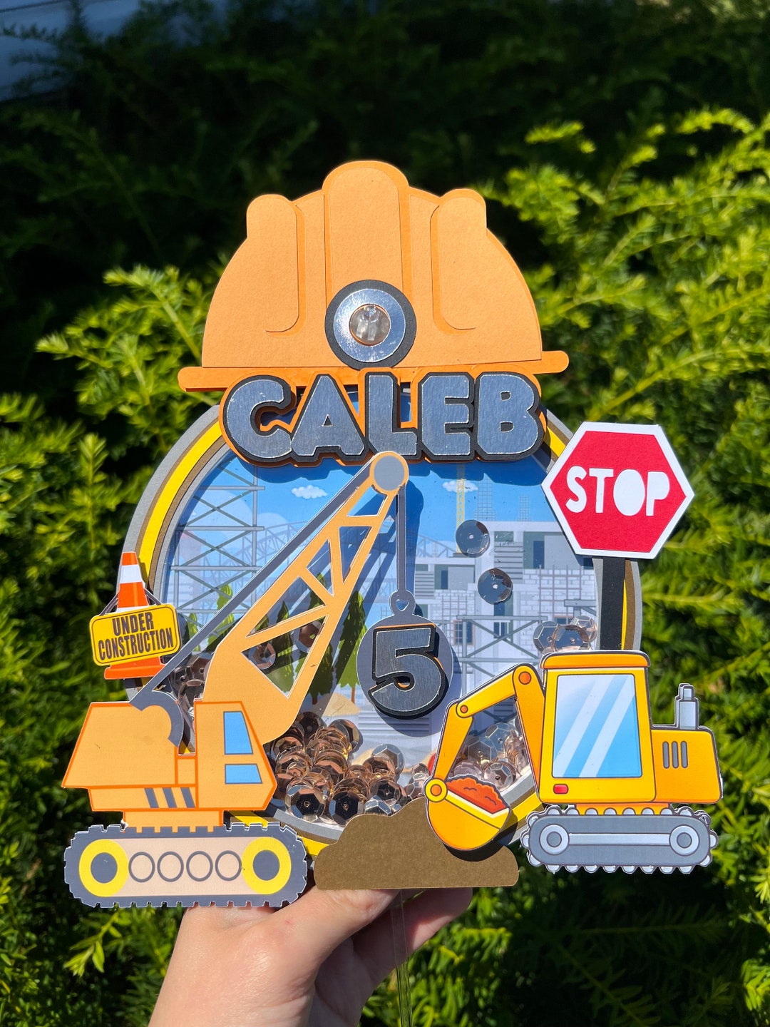 Construction Cake Topper, Construction Cake Topper With Lights ...