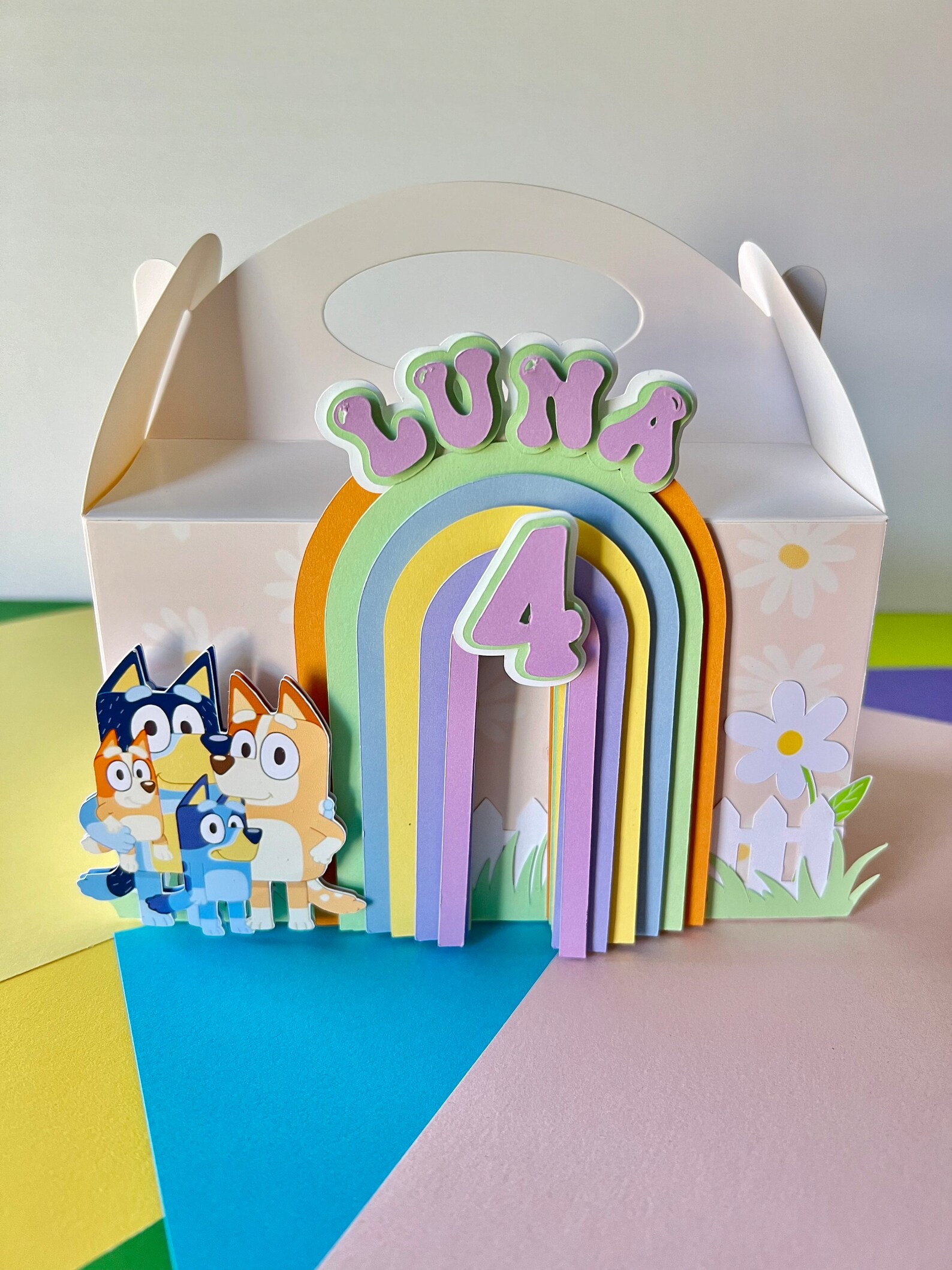 Bluey Gable Box, Bluey Treat Box, Bluey Favor Boxes, Bluey Party Favors ...