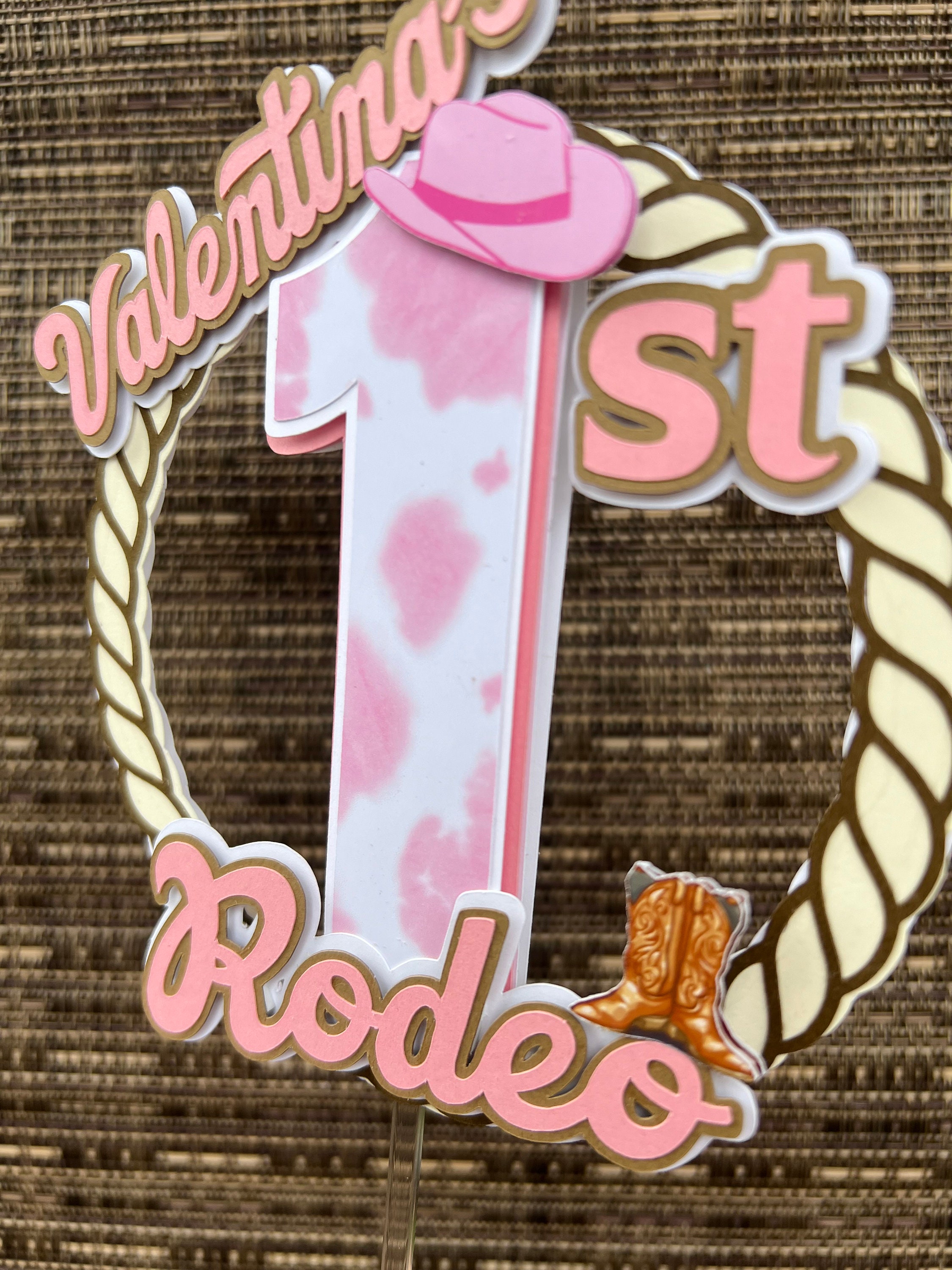 My First Rodeo Cake Topper, My 1st Rodeo Cake Topper, Cowgirl Cake ...