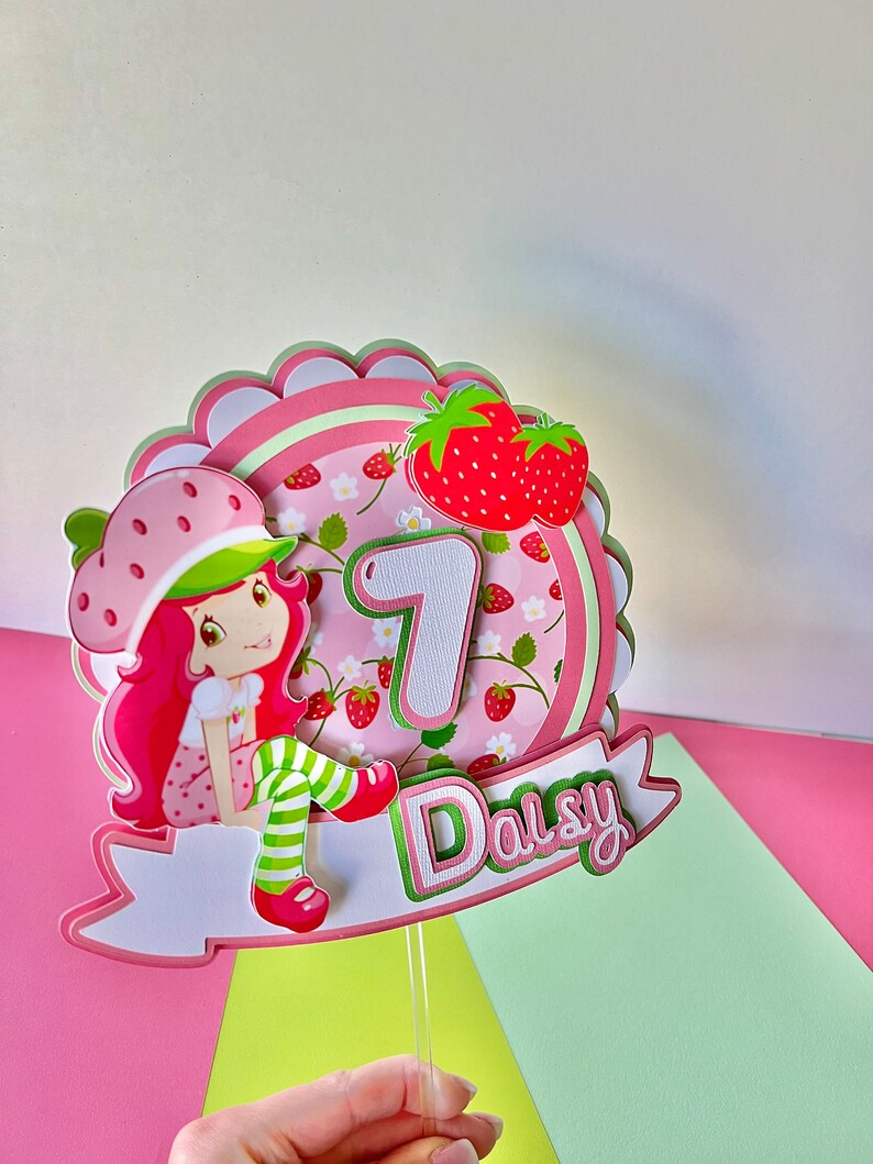 Strawberry Shortcake Cake Topper, Strawberry Shortcake Birthday Party ...