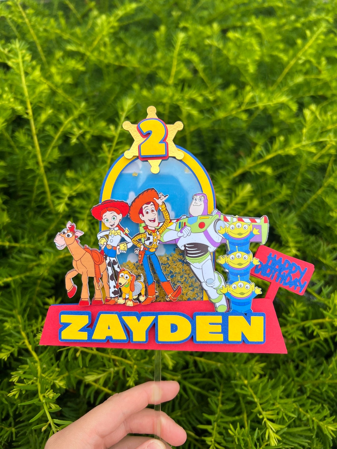 Toy Story Shaker Cake Topper, 3D Toy Story Cake Topper, Boys Party ...