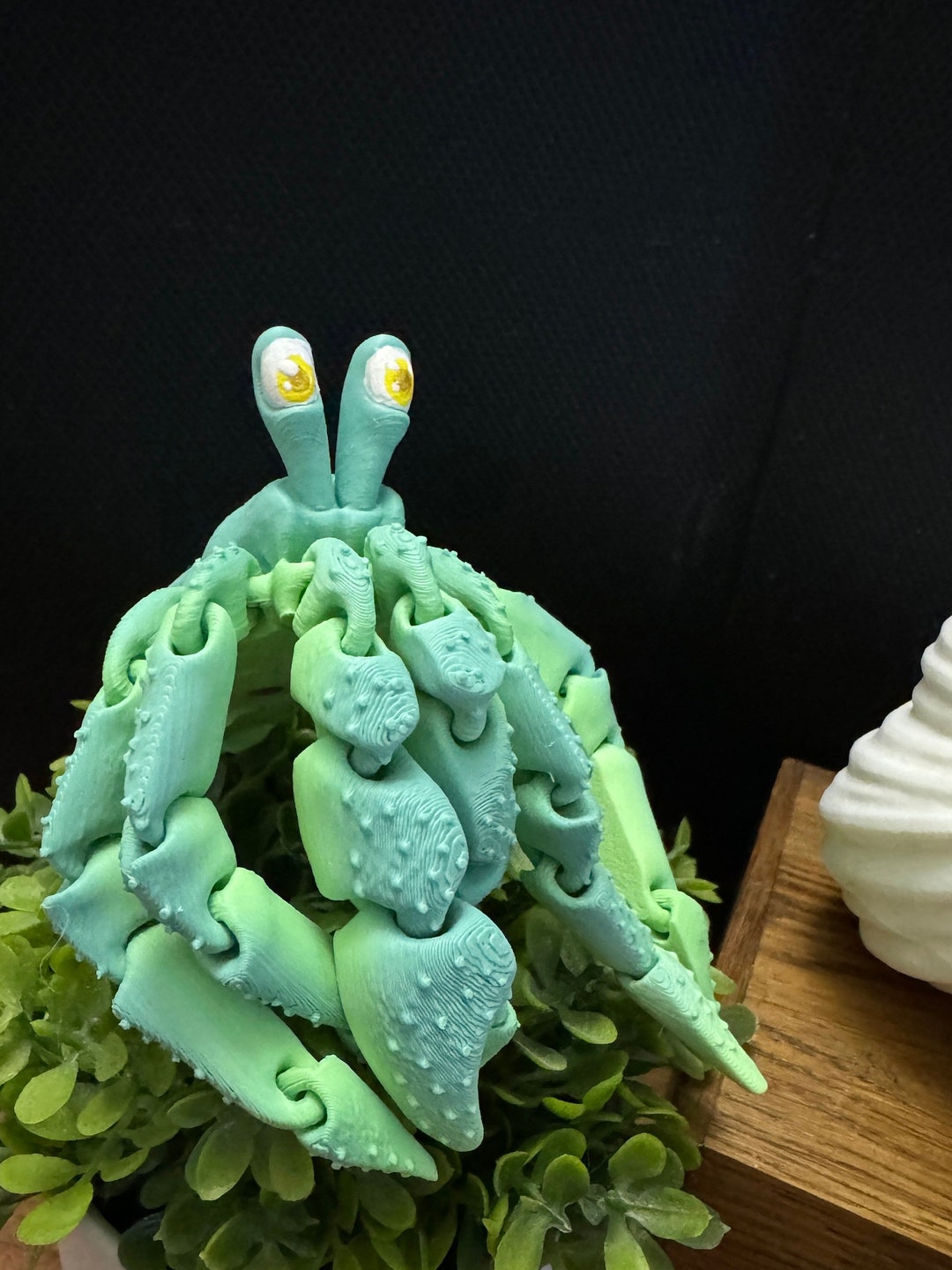 Pastel Lemon Lime Hermit Crab, Hermit, Crab, Friend, White Shell Toy ...